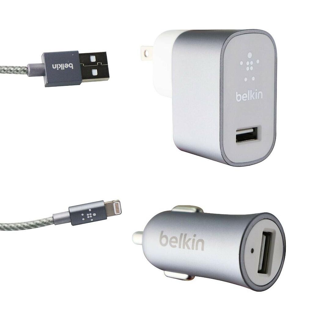 Belkin USB-C Car And Wall Rapid Charging Kit Silver